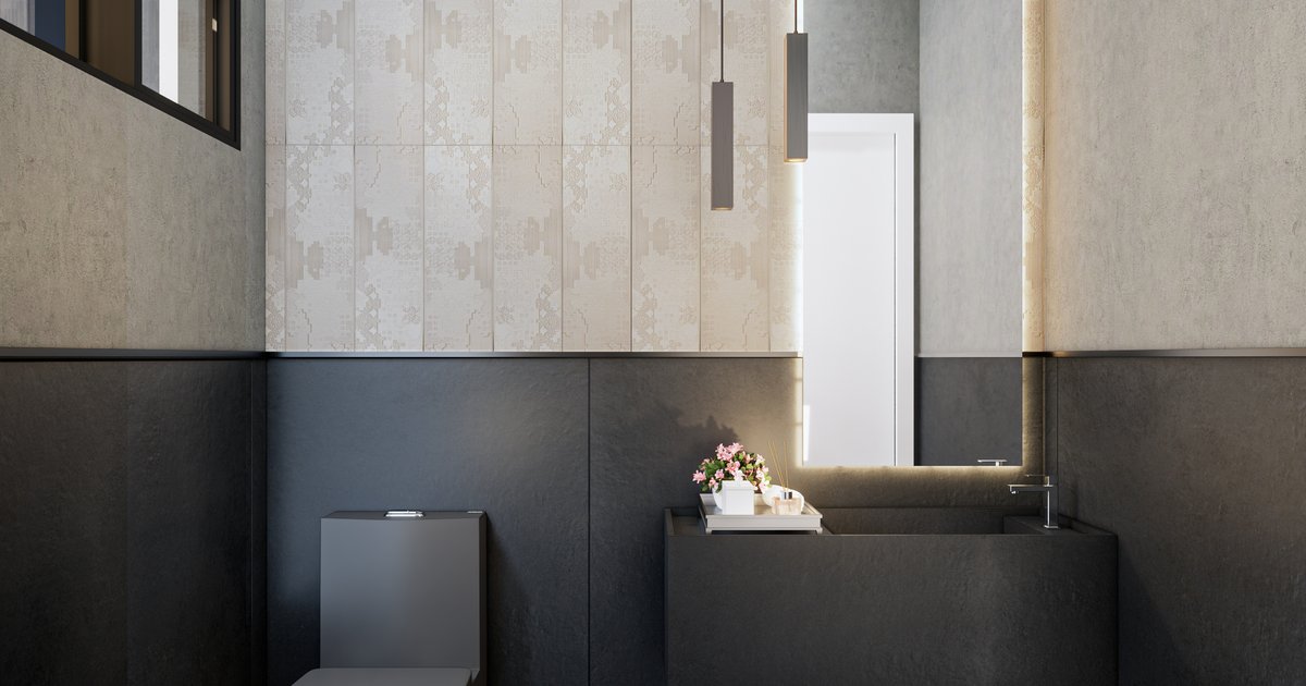Archtrends Portobello - Luxo Soturno: Lavabo com DANSK CEMENT GRAPHITE ...