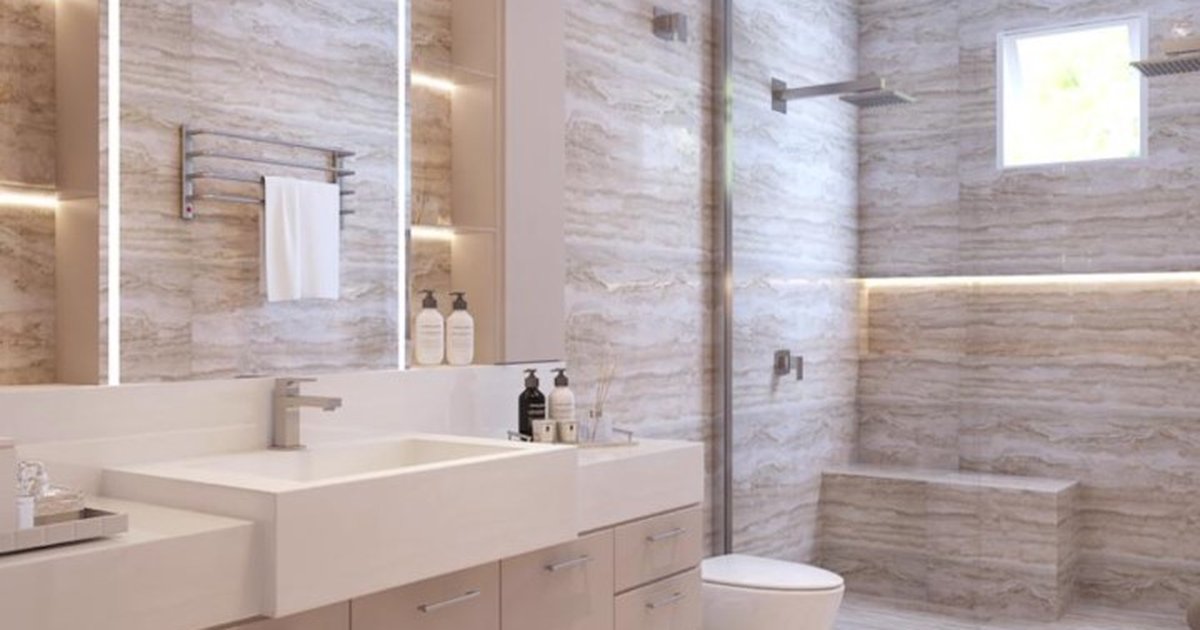 Archtrends Portobello - Banheiro Travertino Navona Grigio - Archtrends