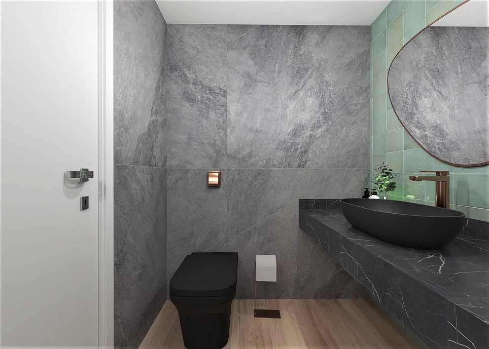 Archtrends Portobello - WC GOUACHE CIEL, BLEU DE SAVOIE e ARAUCARIA ...